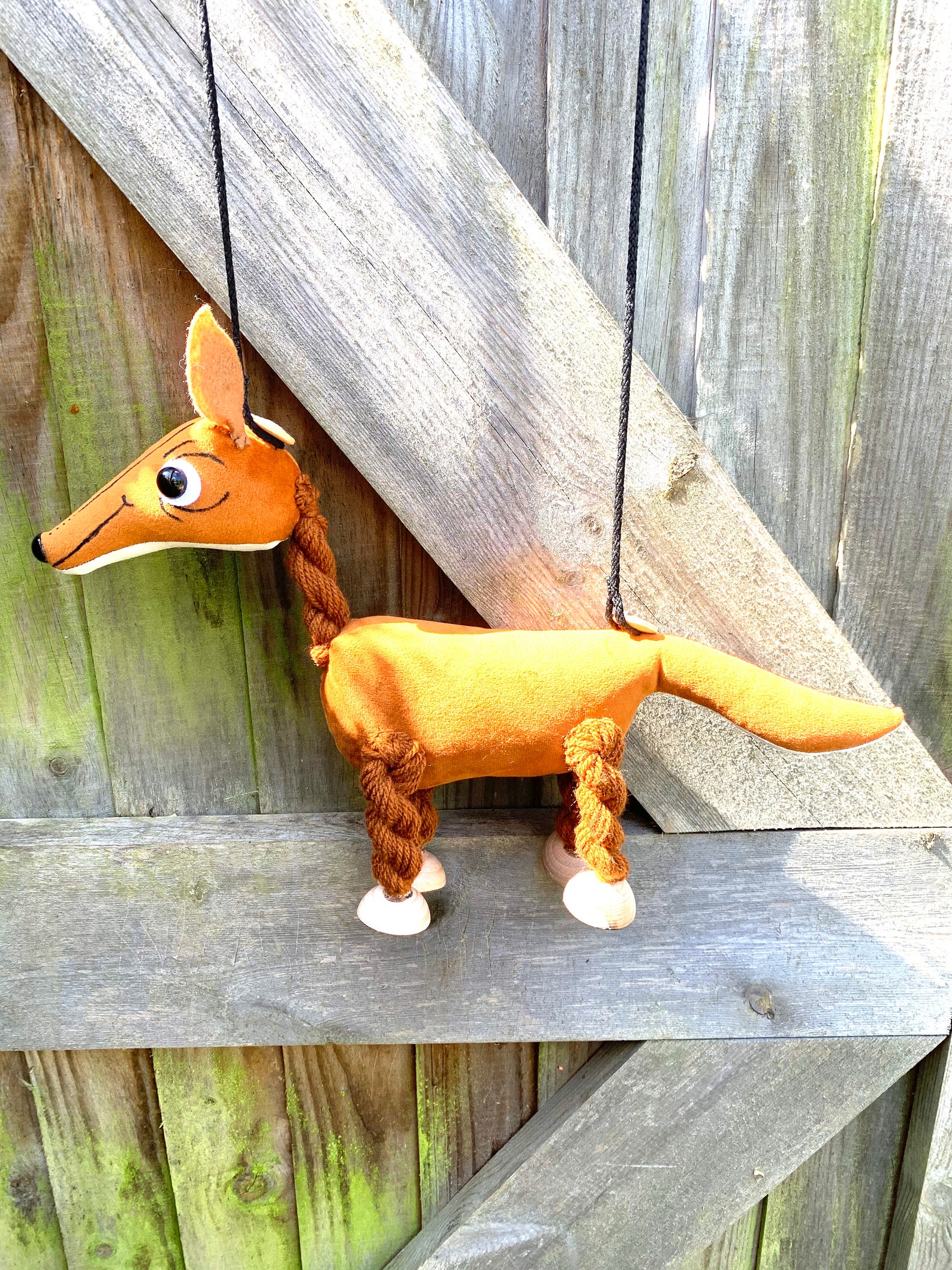 Fox Freya -animal Puppet Soft Toy Felt, Handmade Gift for Kids ...