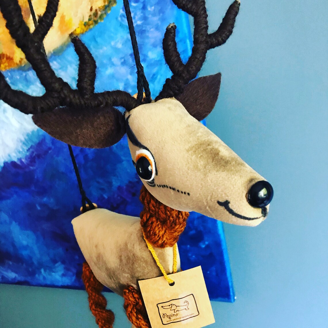 Deer Robin, Animal, Toy, Puppet, Deer, Soft Toy, Marionette, Puppets ...
