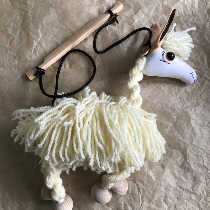 Llama Lucy Animal Soft Toy Cotton Puppet Handmade Gift for - Etsy