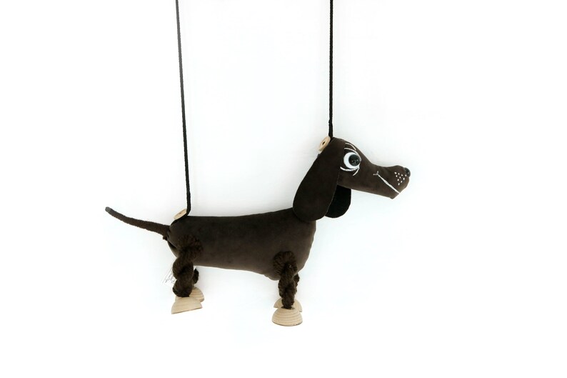 Dog Pepino- Soft Toy Velvet Puppet Sausage Dog Dachshund, Handmade Gift ...