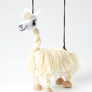 Llama Lucy, Animal Soft Toy Cotton Puppet, Handmade, Gift, for Kids ...