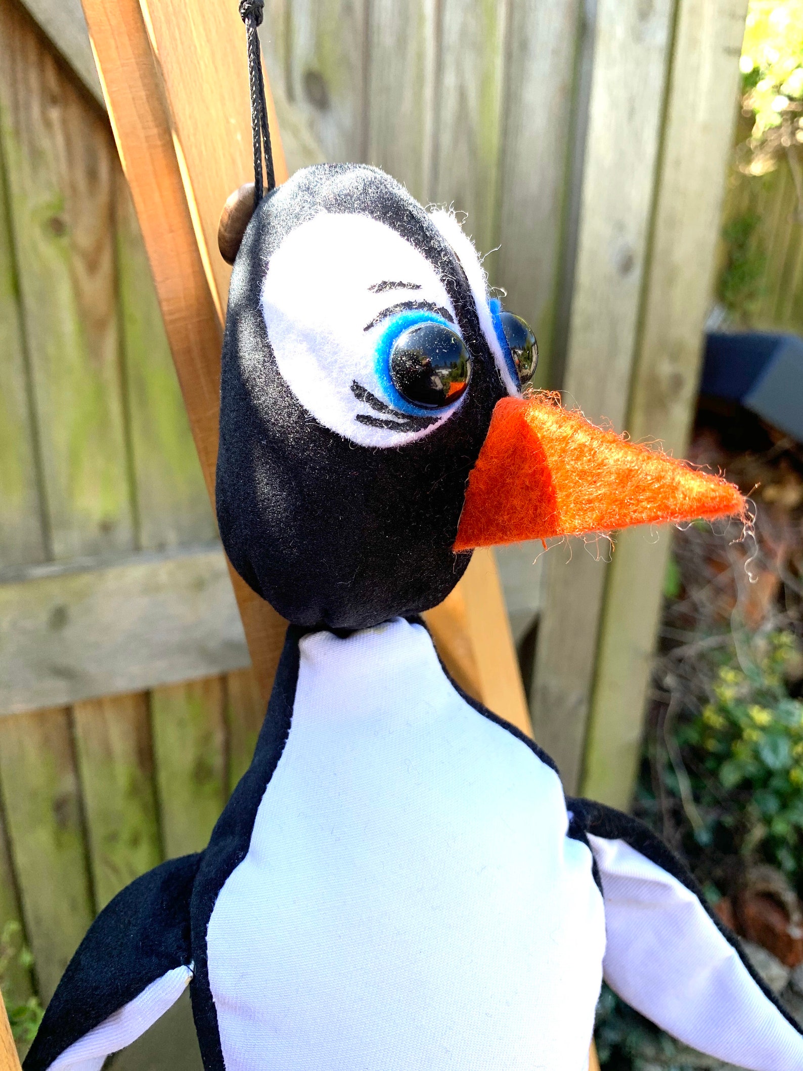 PENGUIN MR POPPER -animal Toy Puppet, Soft Toy Felt, Handmade Gift, for ...