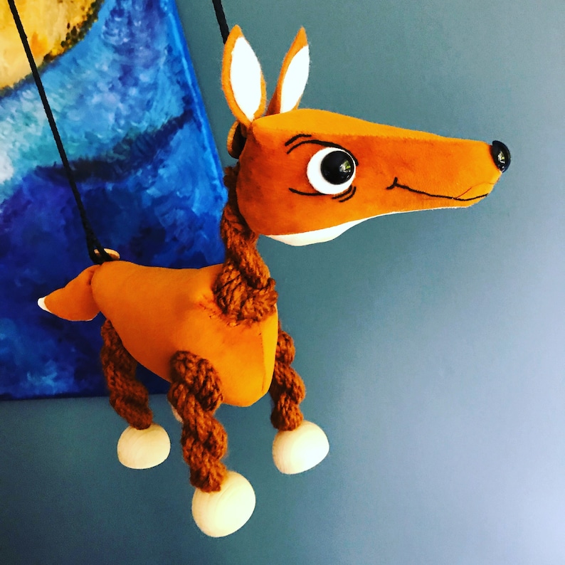 Fox Freya -animal Puppet Soft Toy Felt, Handmade Gift for Kids ...