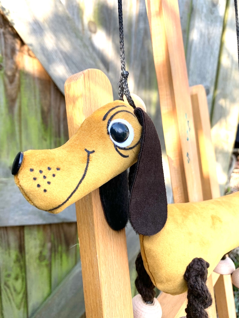 Dog Pepino- Soft Toy Velvet Puppet Sausage Dog Dachshund, Handmade Gift ...