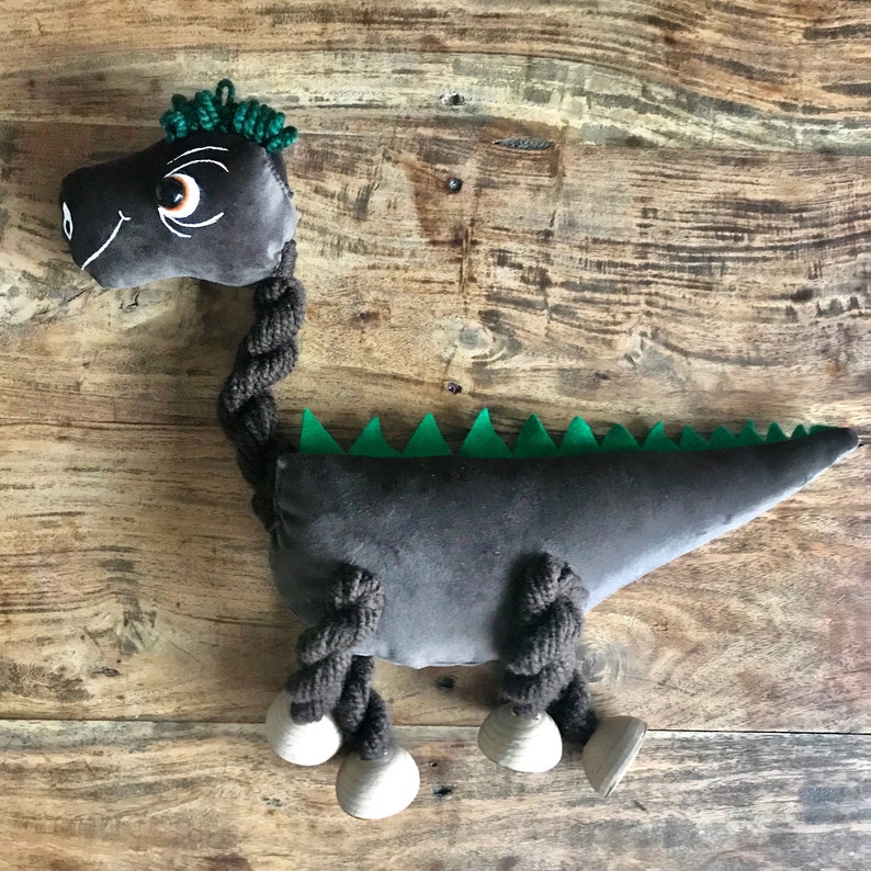Dinosaur Bertie-animal Puppet Soft Toy Felt, Handmade Gift for Kids ...