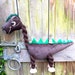 Dinosaur Bertie-animal Puppet Soft Toy Felt, Handmade Gift for Kids ...