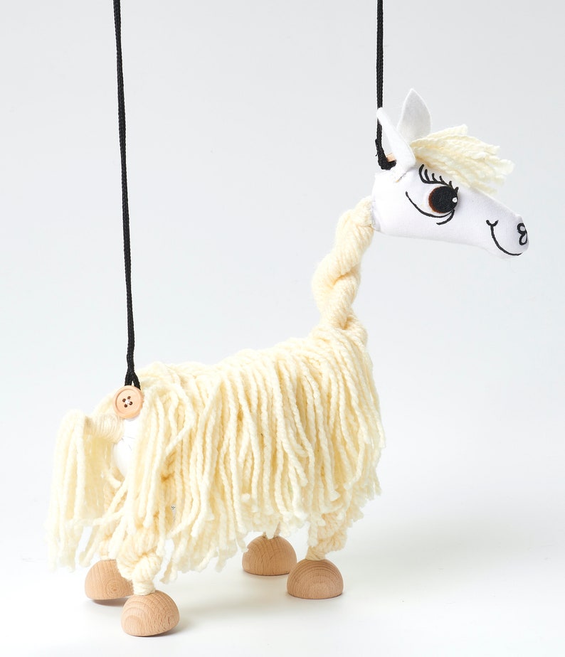 Llama Lucy, Animal Soft Toy Cotton Puppet, Handmade, Gift, for Kids ...