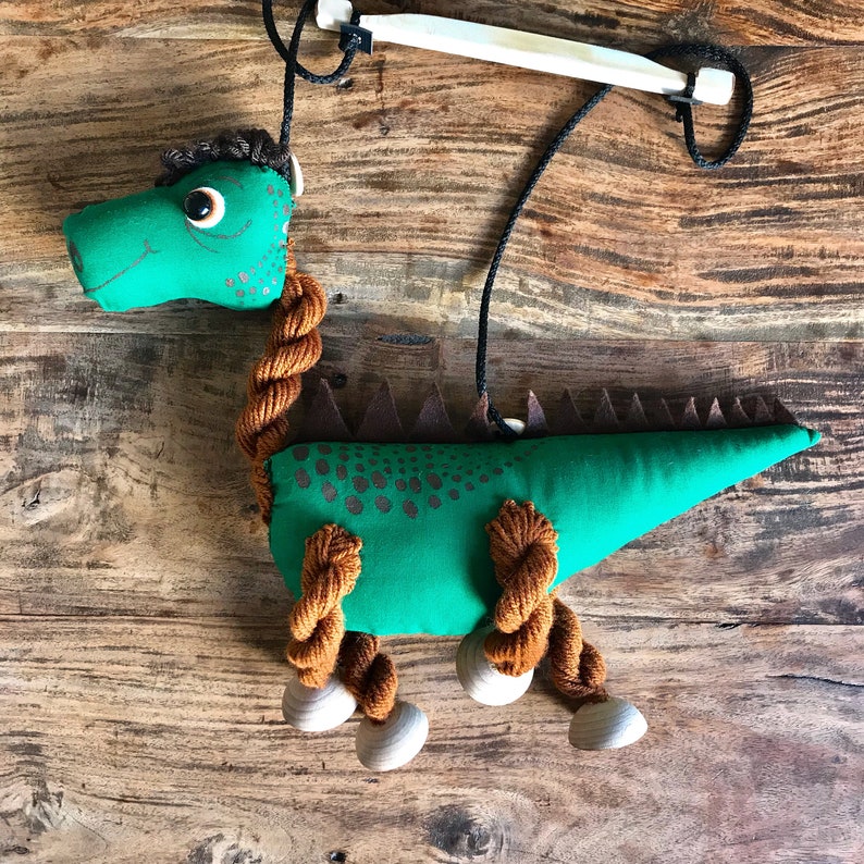 Dinosaur Bertie-Animal Puppet Soft Toy Felt Handmade Gift For | Etsy