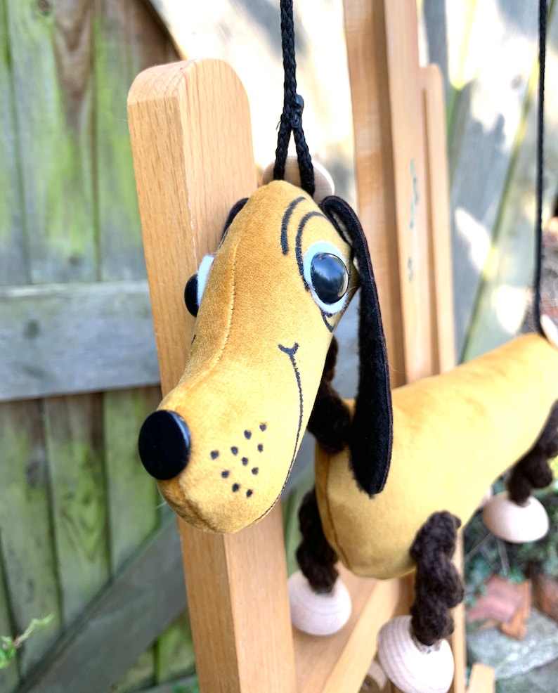 Dog Pepino- Soft Toy Velvet Puppet Sausage Dog Dachshund, Handmade Gift ...