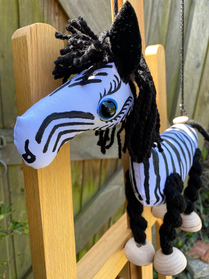 Zebra Zoe Animal Puppet Soft Toy Felt Handmade Gift for - Etsy