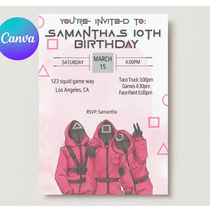 Squidgame Cards - Etsy