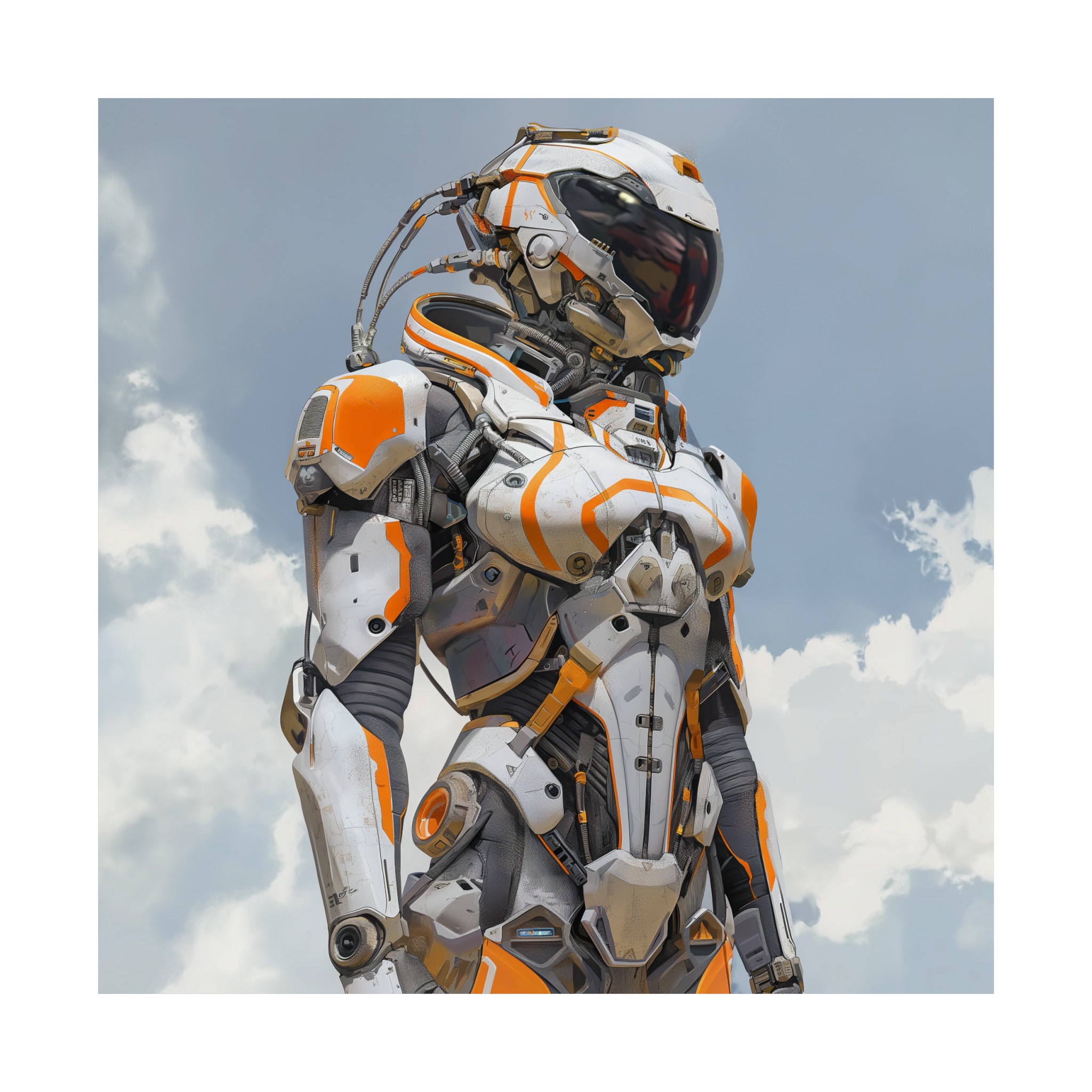 Cyberpunk Mecha Pilot, Full Body, Super High Quality, Enhanced 4k Matte ...