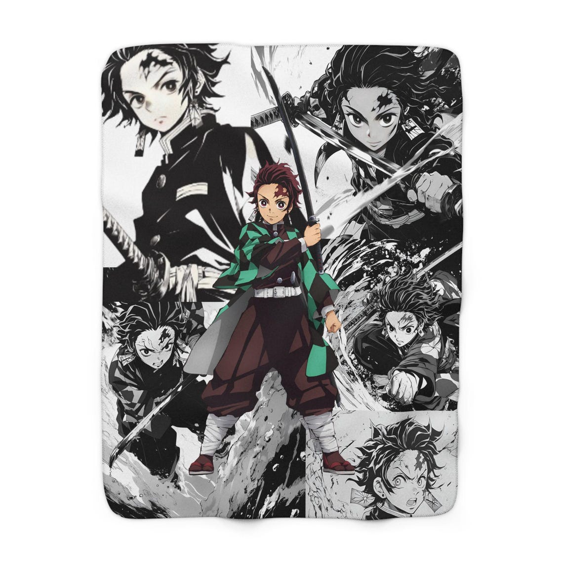 Tanjiro Kamado Fleece Blanket Anime Fans, Cozy Home Decor, Gift for ...