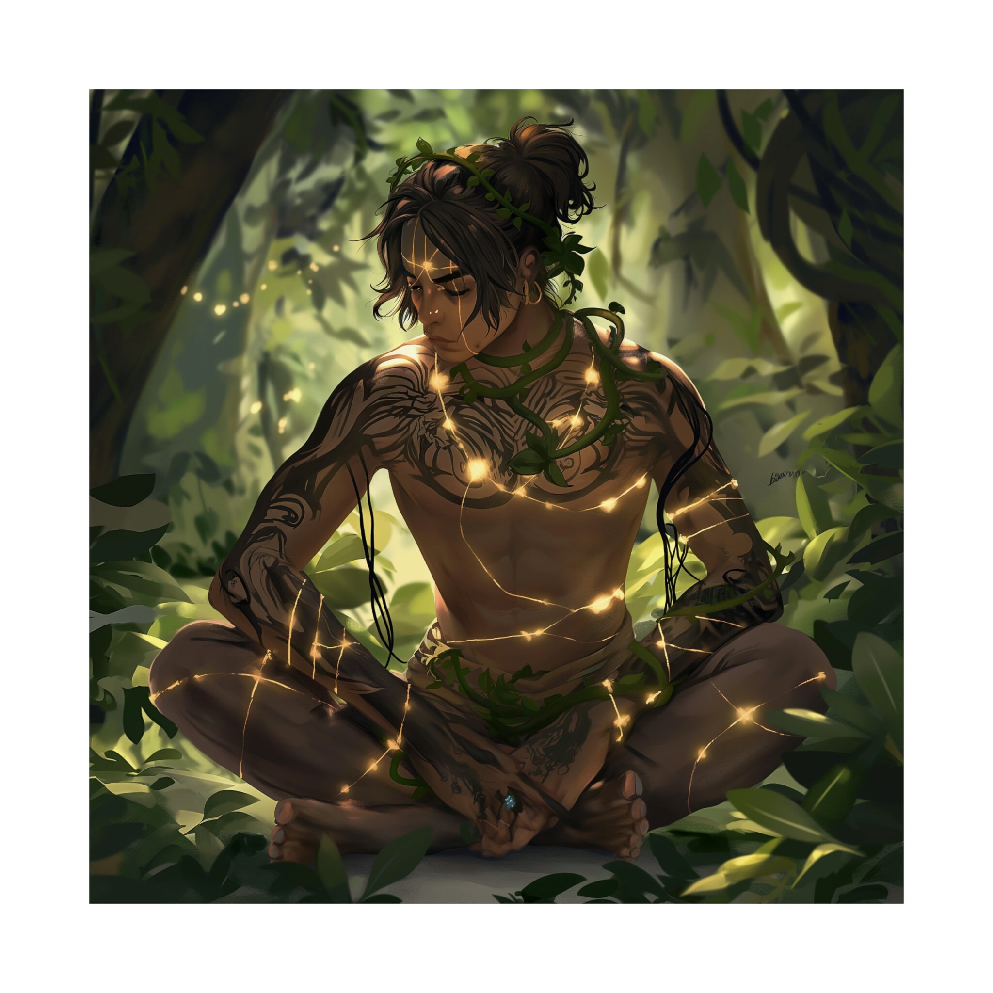 Cyberpunk Urban Druid, Full Body, Super High Quality, Enhanced 4k Matte ...