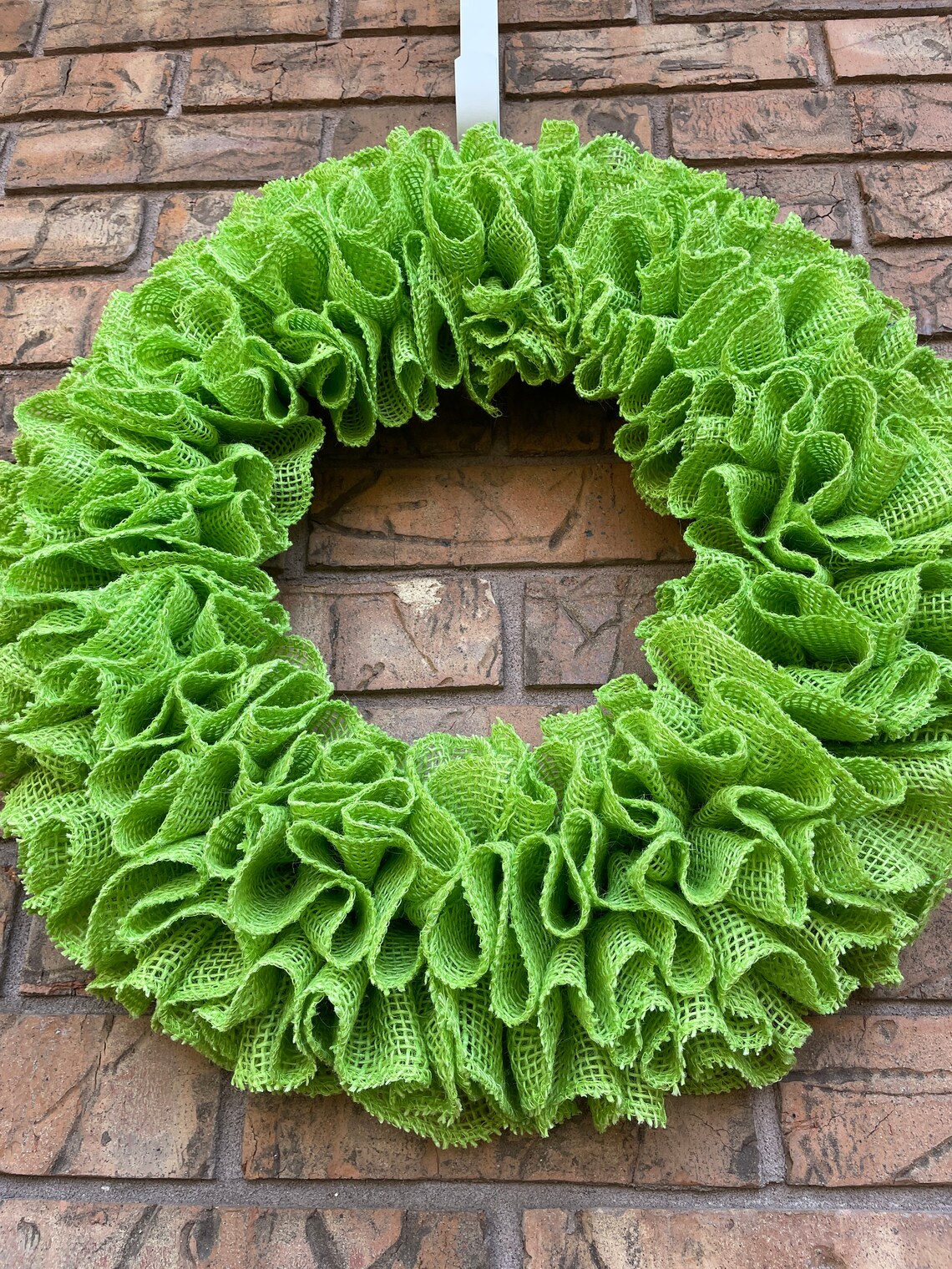 Burlap Ruffle Wreath DIY Wreath Green Wreath Neon Green | Etsy