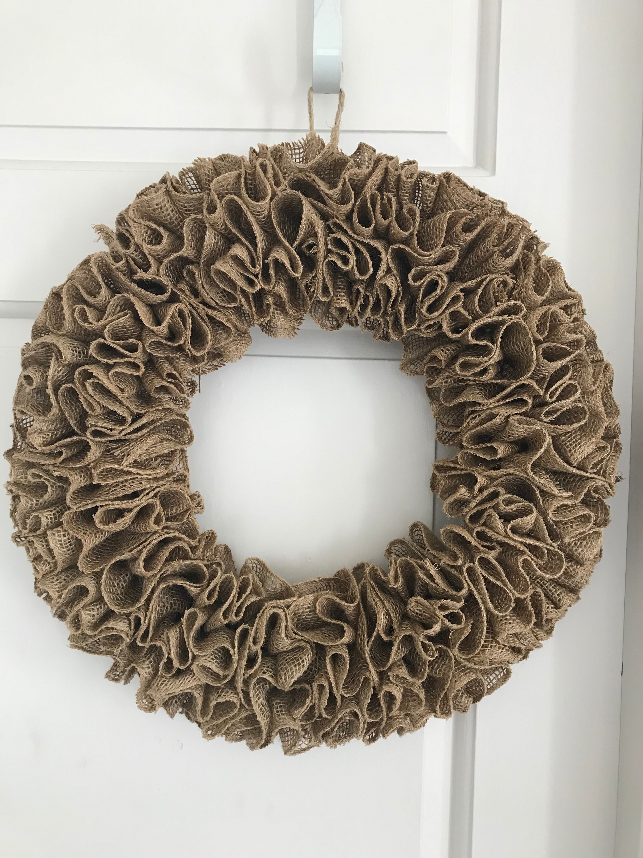 Burlap Ruffle Wreath DIY Wreath Natural Burlap Wreath Plain | Etsy