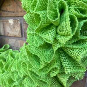 Burlap Ruffle Wreath, DIY Wreath, Green Wreath, Neon Green, Lime Green ...