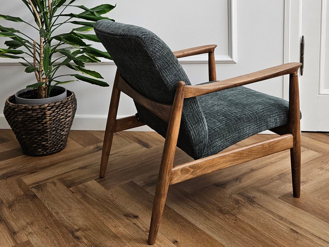 Upcycled Mid-century Polish Chair GFM-64 Designed in 1965 by Edmund ...