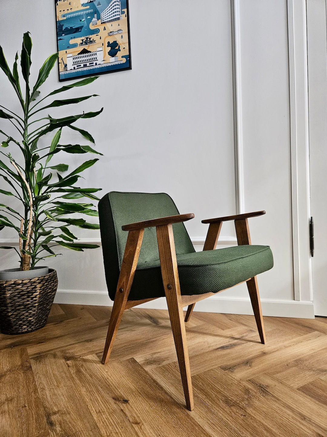 Original Polish Mid-century 366 Chair Designed in 1962 by Józef ...