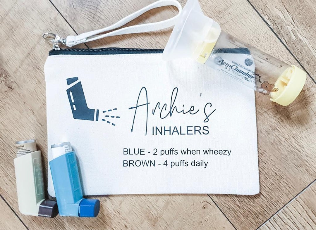 Personalised Asthma Bag, Inhaler Bag, Asthma Pump Bag, Asthma Spacer ...