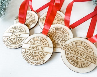 Personalised Nice List Medal | Santa Gift | Christmas Eve Box Filler ...