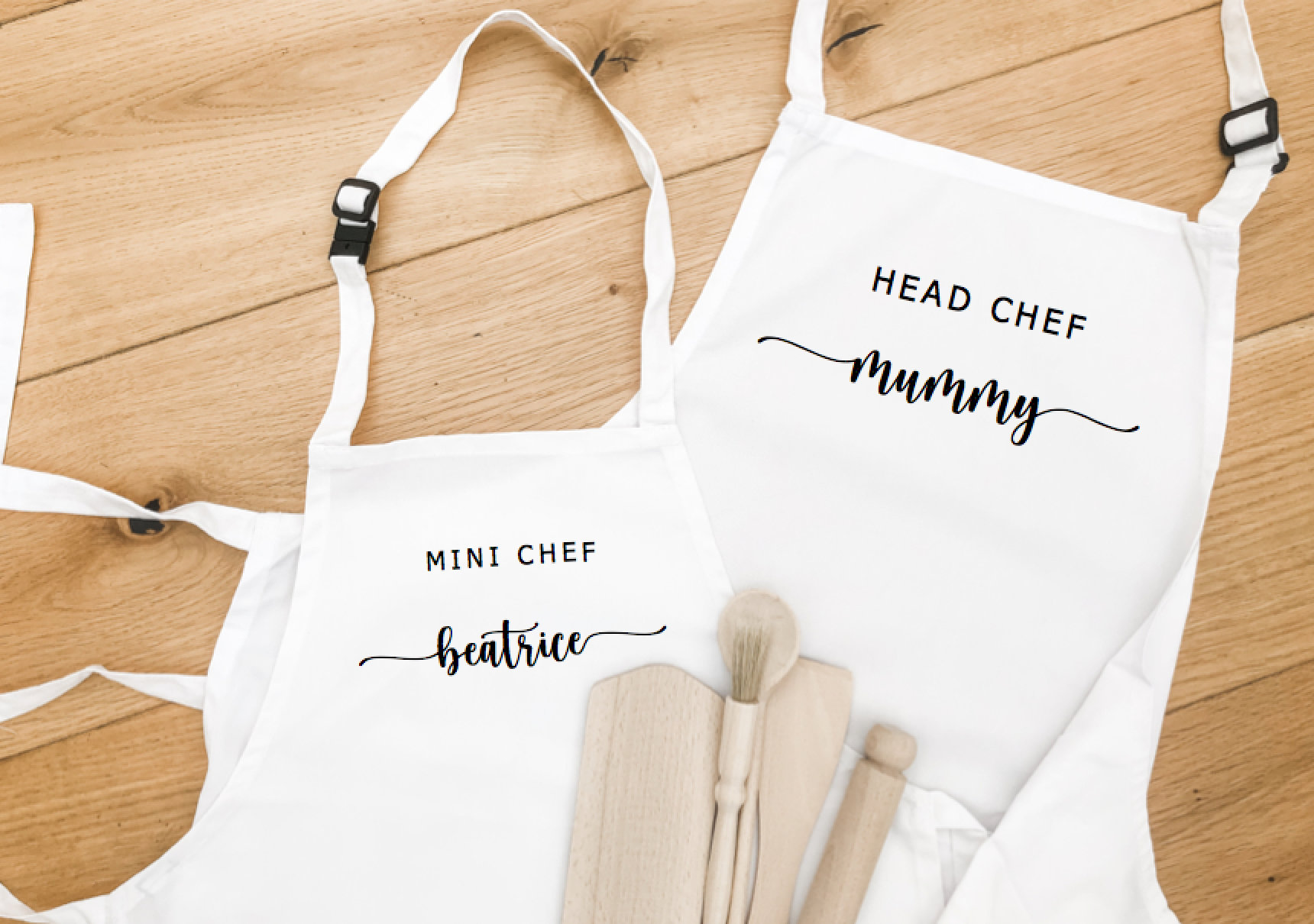 Kids Apron Set, Personalised, Mini Me, Aprons, Daddy, Mummy, Gift ...