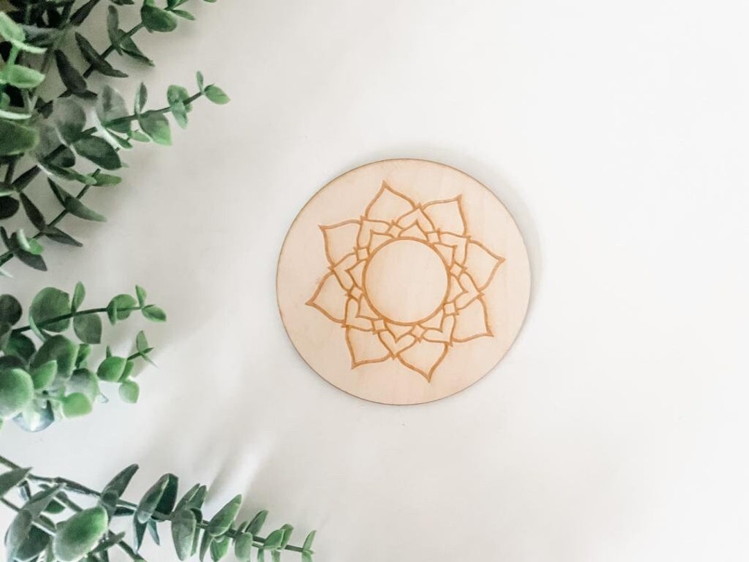 Crystal Grid Board, Crystal Grid, Flower Crystal Grid Board, Engraved ...