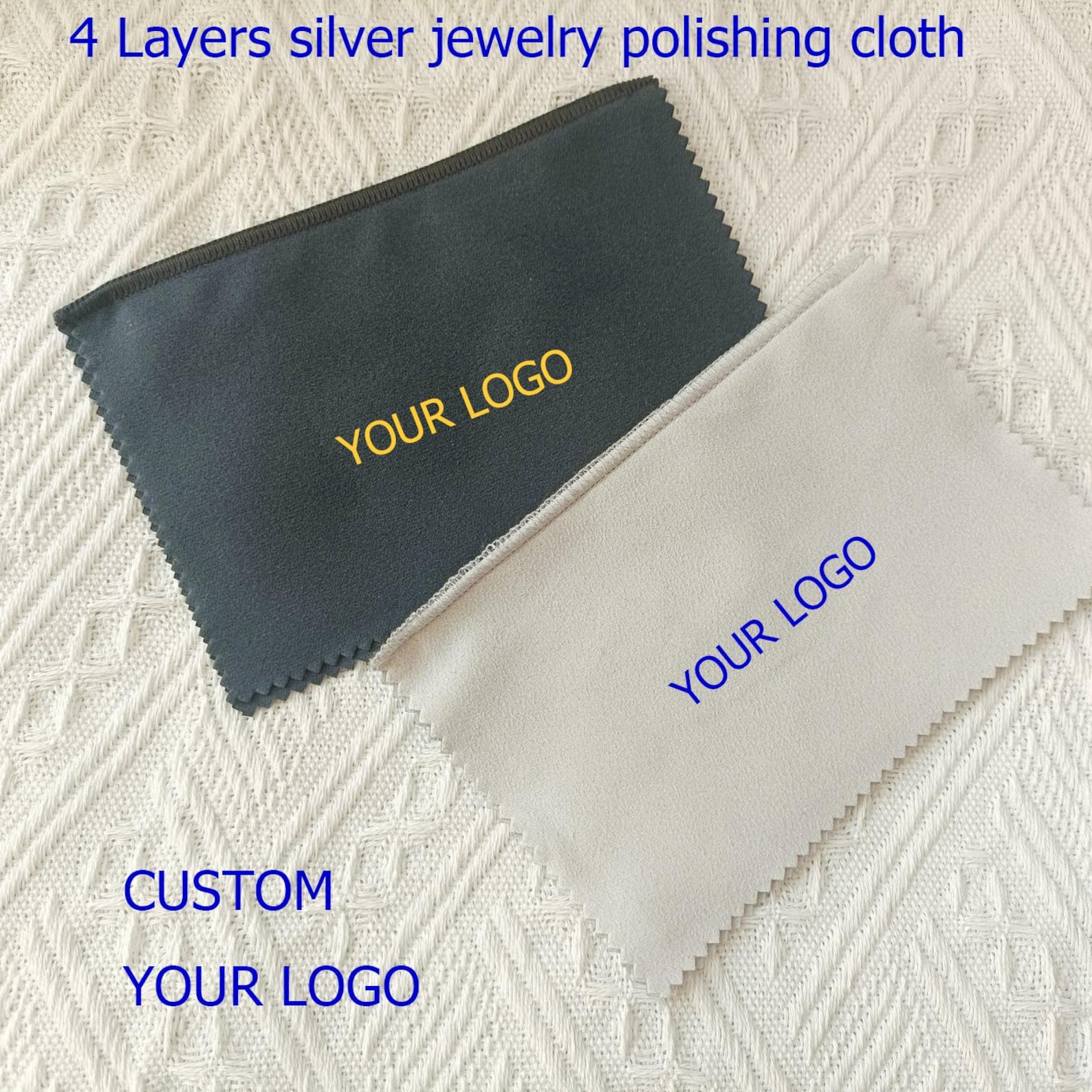 100 Pcs Bulk Jewelry Cleaning Cloths Custom Logo,professional 4 Layers ...
