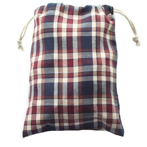 12 Pcs Pack Plaid Drawstring Bags,pure Cotton Organized Bags With ...