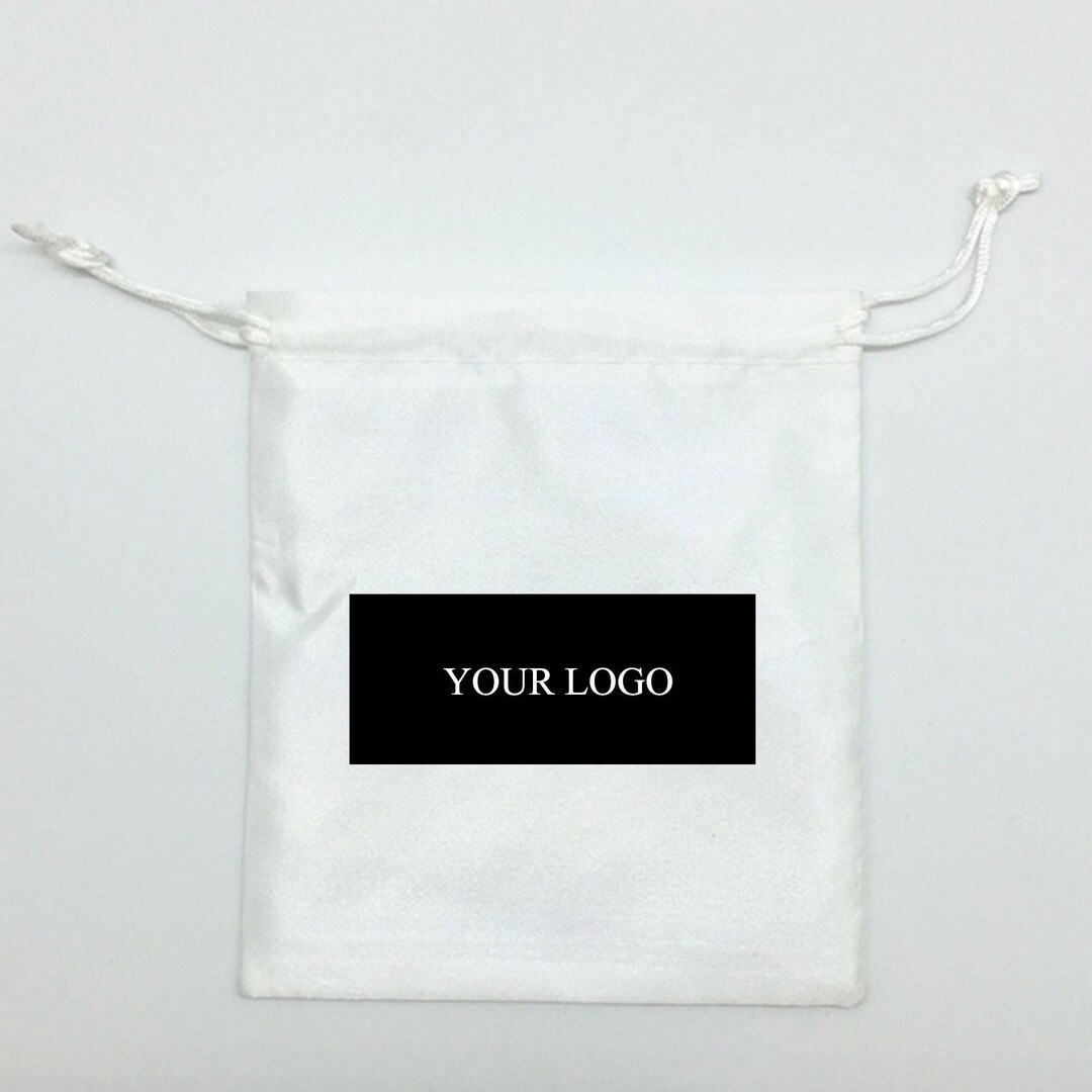 100 Pcs Bulk Personalized Satin Jewelry Bags: Custom Logo Pouches - Etsy