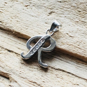 Letter Pendant, R Pendant, Letter R, Letter R Pendant, Silver Pendant ...