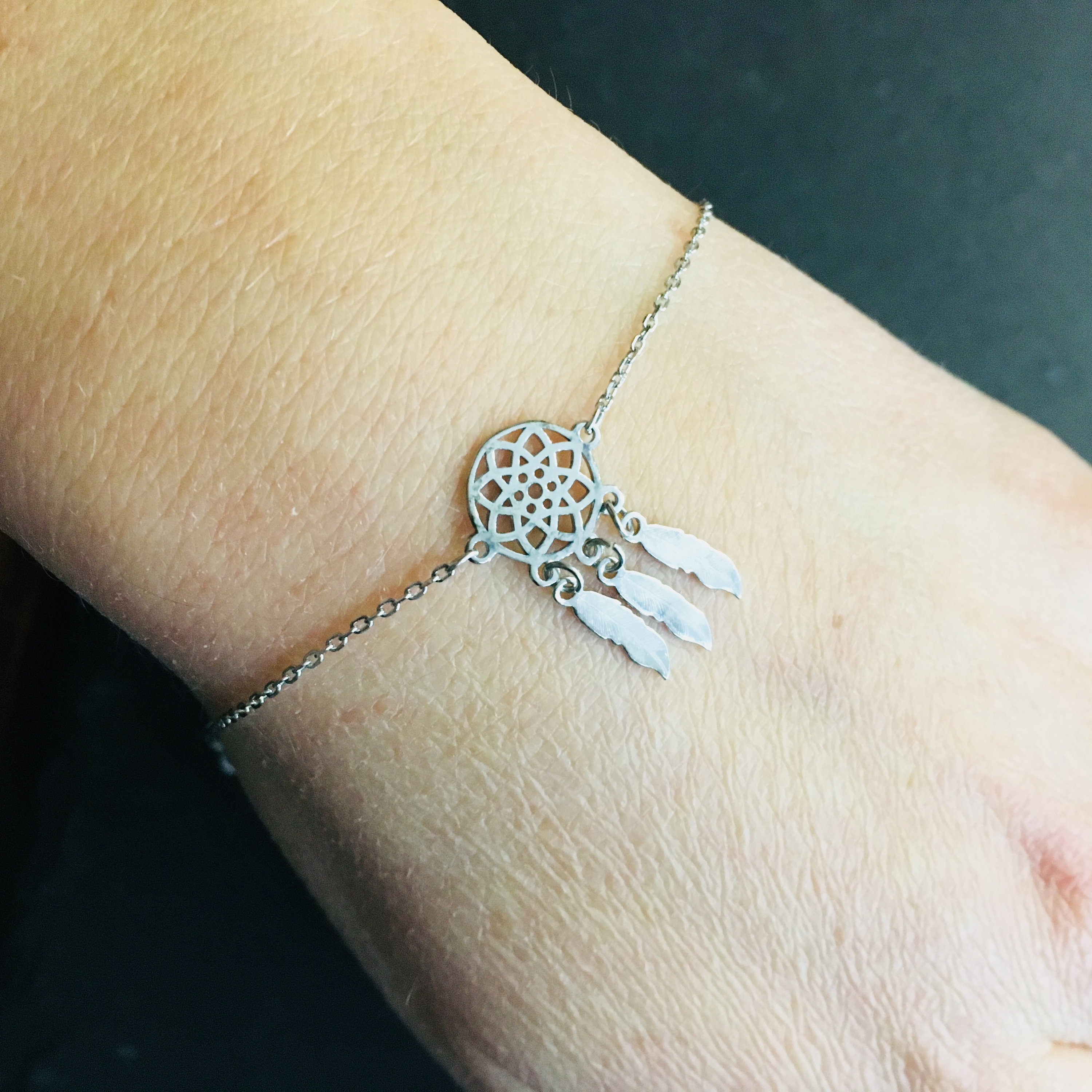 Dream Catcher Bracelet Silver Bracelet Silver Dreamcatcher | Etsy