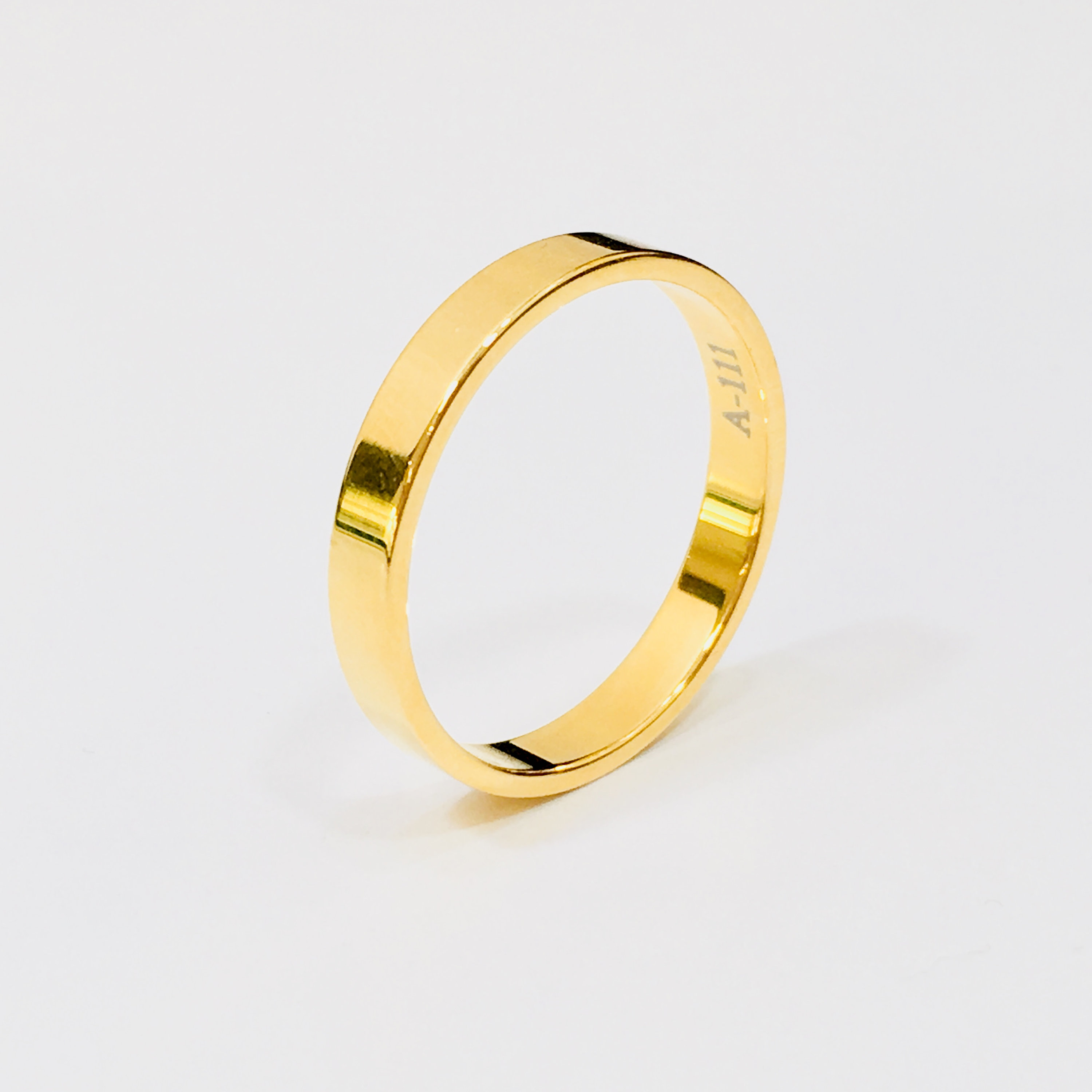 Wedding Bands Set Wedding Band for Couple 3mm Solid Gold 9k | Etsy