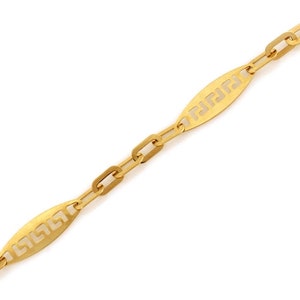 Bracelet Meander Greek Gold Solid 14k, Bracelet Greek, Gold Bracelet ...