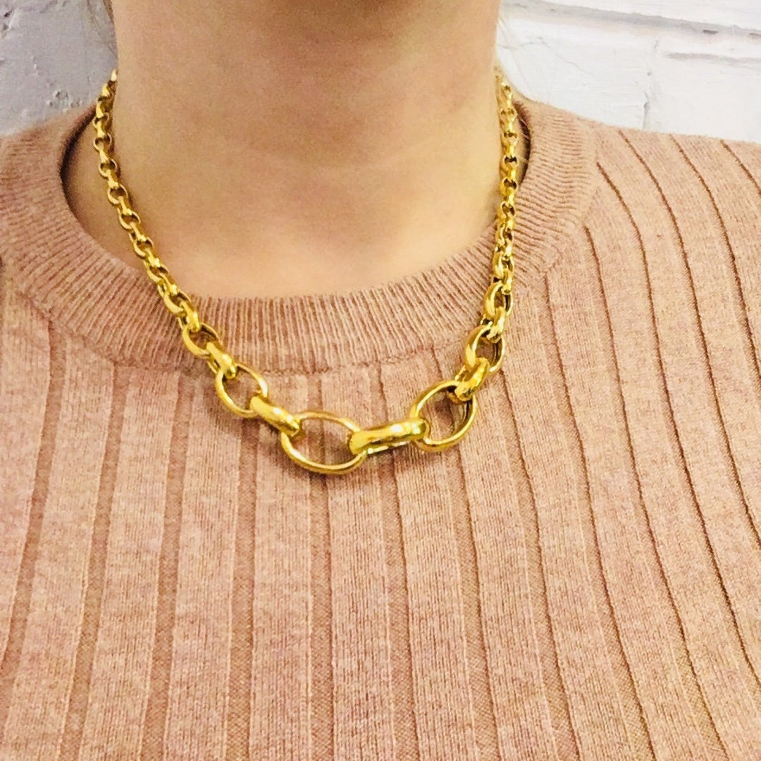 Thick Rope Chain Chunky Gold Chain Thick Layered Necklace - Etsy