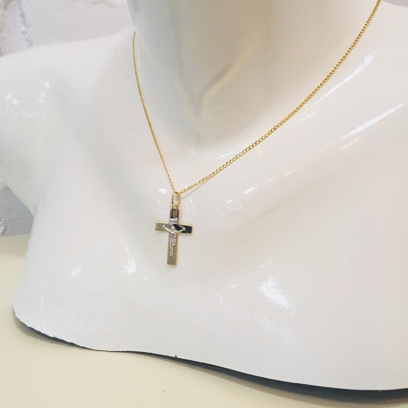 Cross Gold Solid Gold 14k Christian Jewelry Religious - Etsy