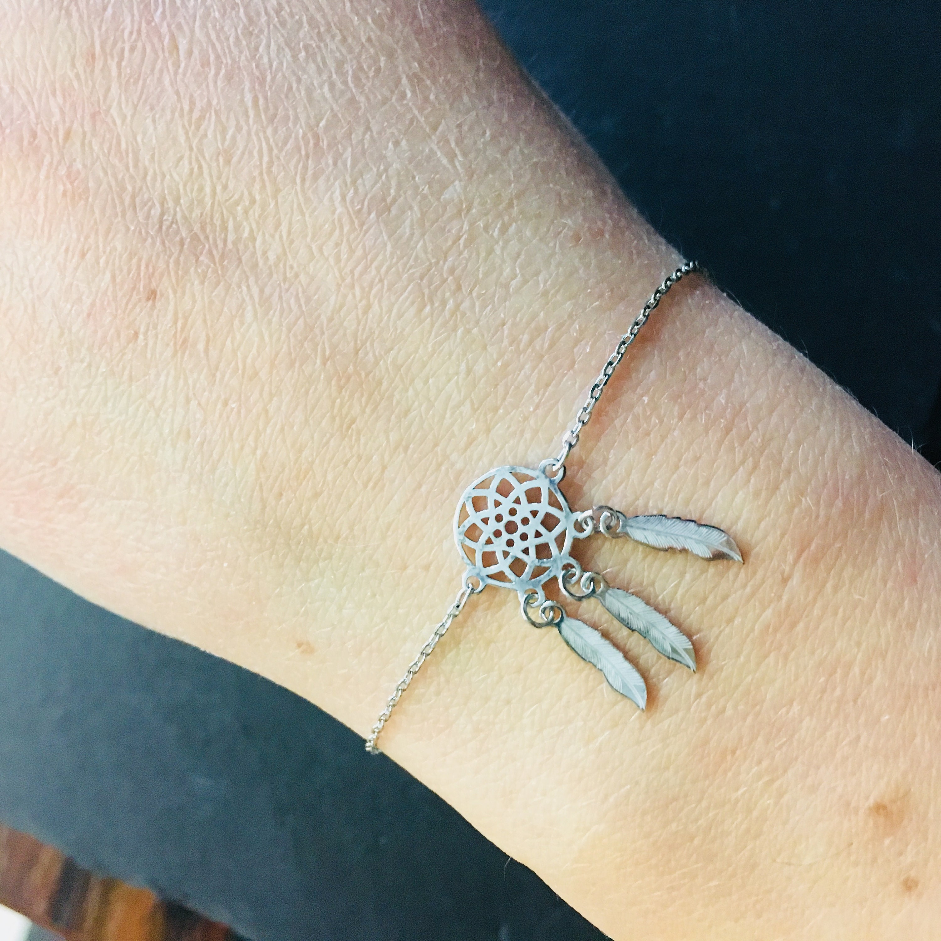 Dream Catcher Bracelet Silver Bracelet Silver Dreamcatcher | Etsy