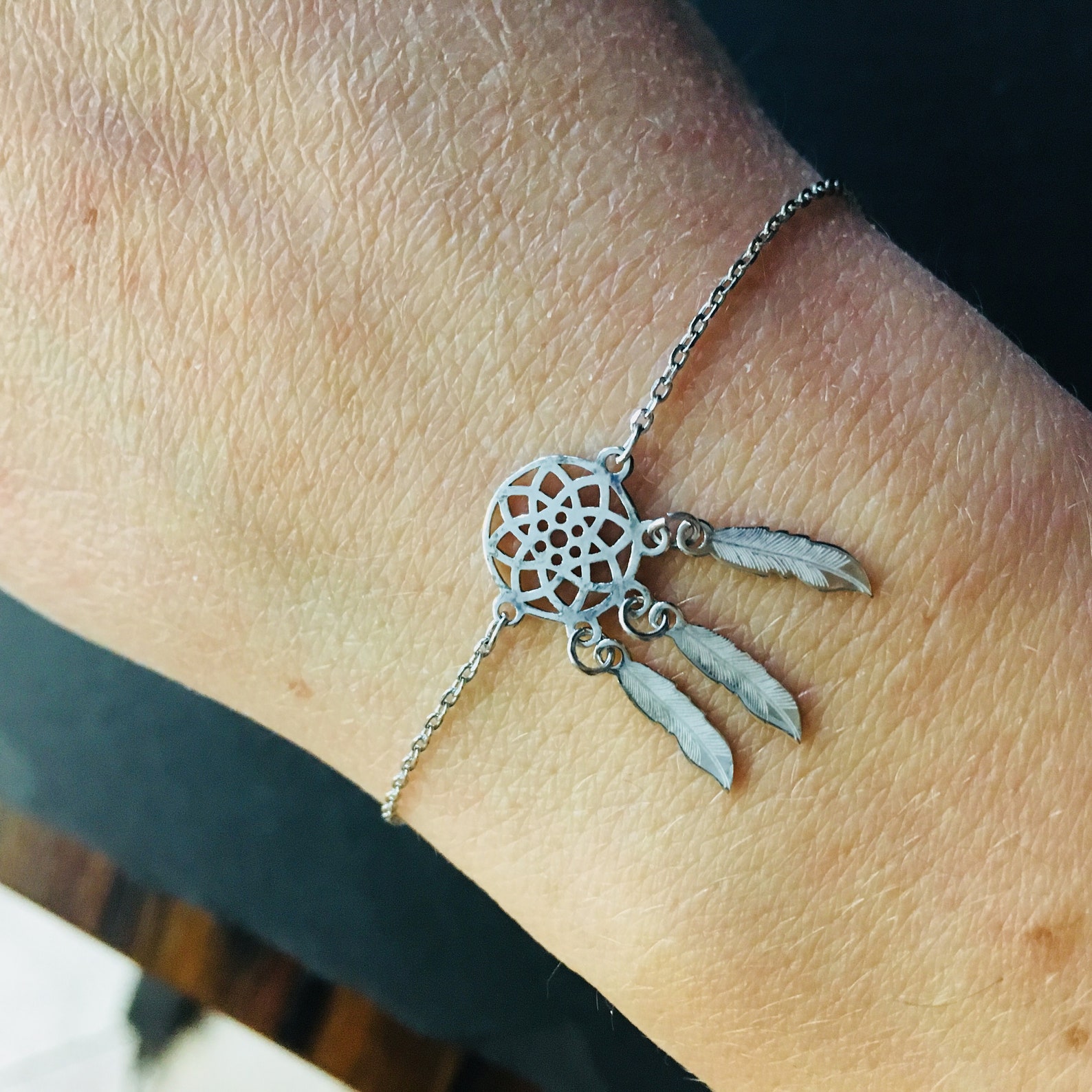 Dream Catcher Bracelet Silver Bracelet Silver Dreamcatcher | Etsy