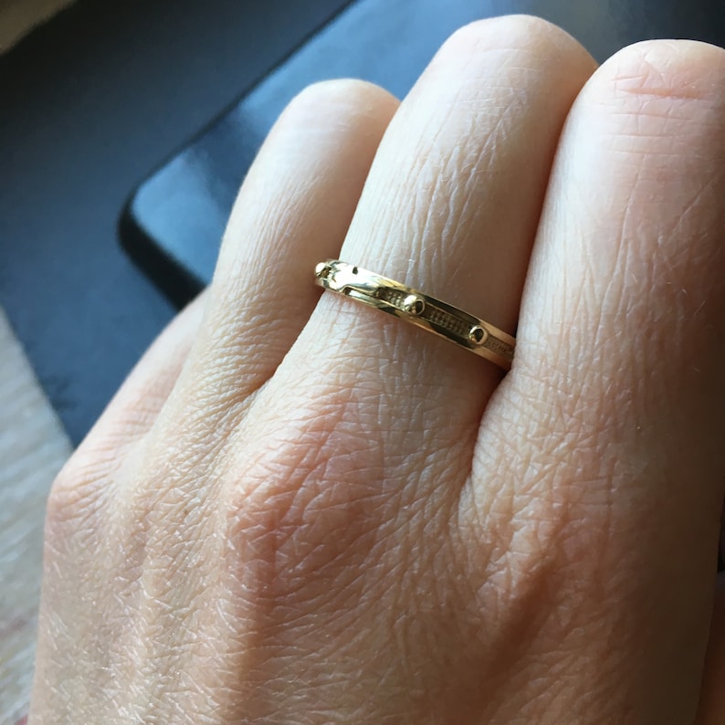 Rosary Ring Christian Ring Catholic Pray Ring Gold Rosary | Etsy