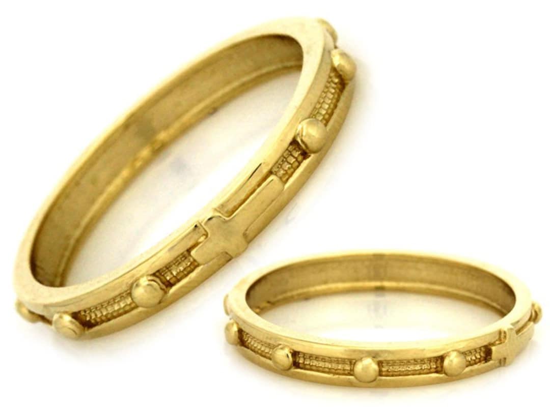 Rosary Ring, Christian Ring, Catholic Pray Ring, Gold Rosary Ring ...