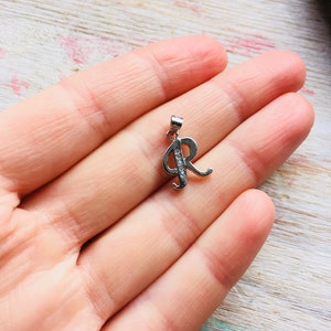 Letter Pendant, R Pendant, Letter R, Letter R Pendant, Silver Pendant ...
