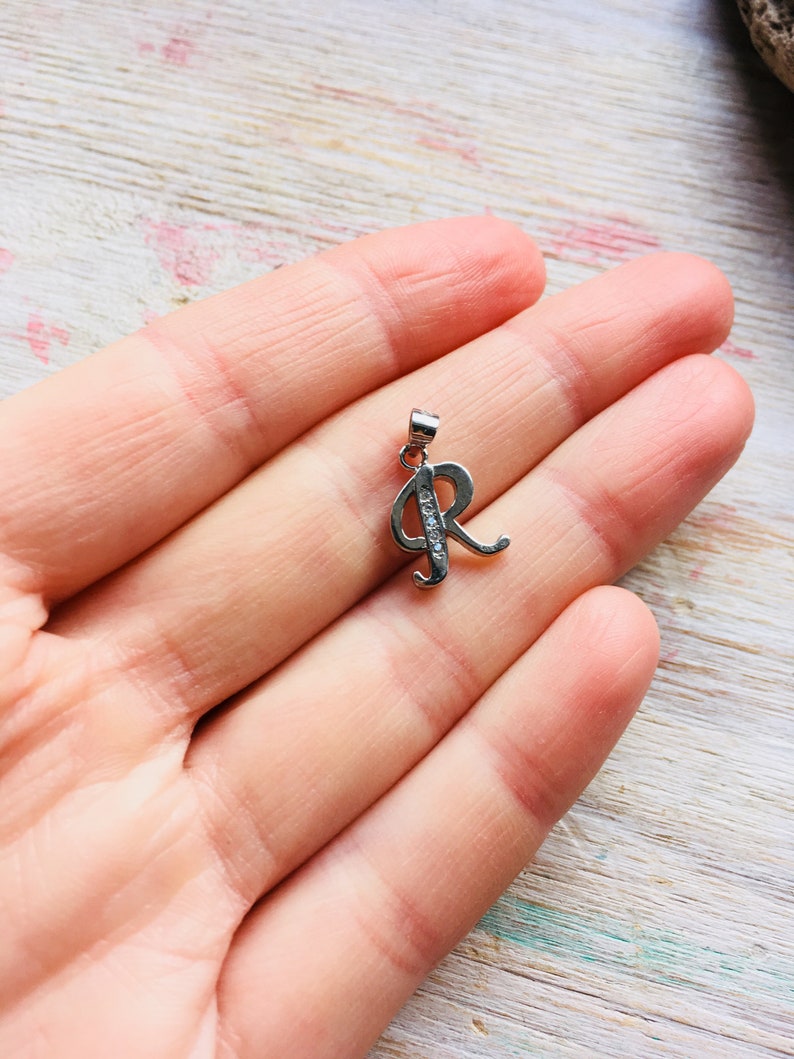 Letter Pendant R Pendant Letter R Letter R Pendant Silver - Etsy