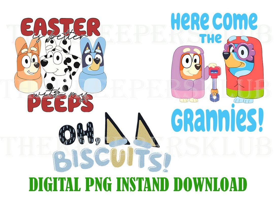 Bluey Rita and Janet PNG Here Come the Grannies PNG Easter - Etsy Ireland