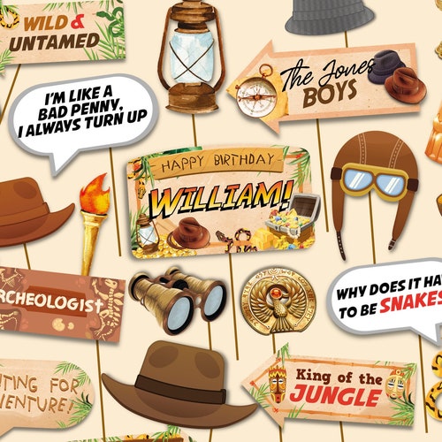 Indiana Jones Party Sign Printable/ Adventure Explorer Welcome - Etsy