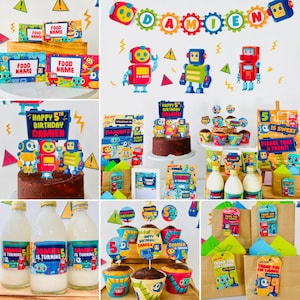 Robots Party Decorations EDITABLE Kit/ Robotics Science Lab Birthday ...