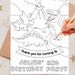 Dinosaur Party PERSONALISED Birthday Coloring Page Printable ...