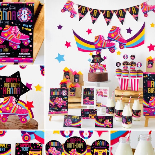 Roller Skating Party Favor Tags/ 90's Retro Disco Gift - Etsy