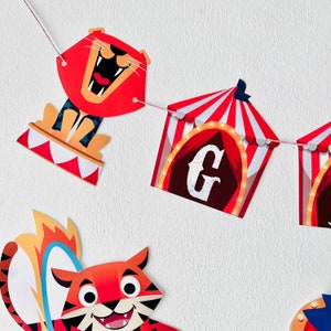 Circus the Big Top Birthday Banner EDITABLE Printable | Birthday ...