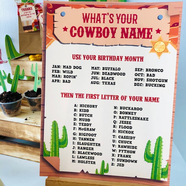 Cowboy Party Favor - Etsy