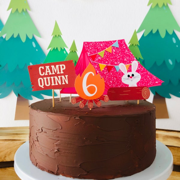 Camping Cake Topper - Etsy